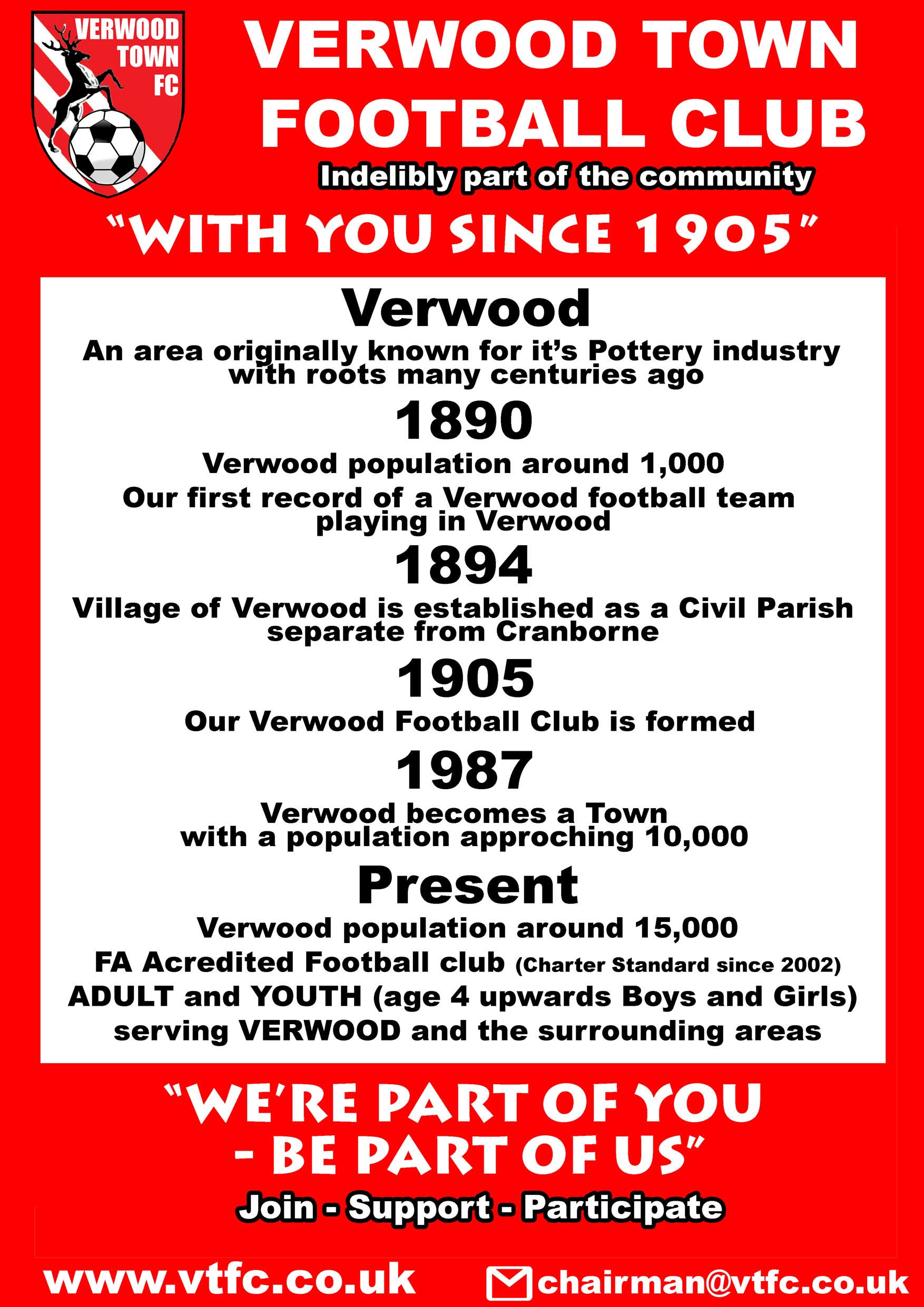 Verwood Town Football Club Standard Collage Display Page